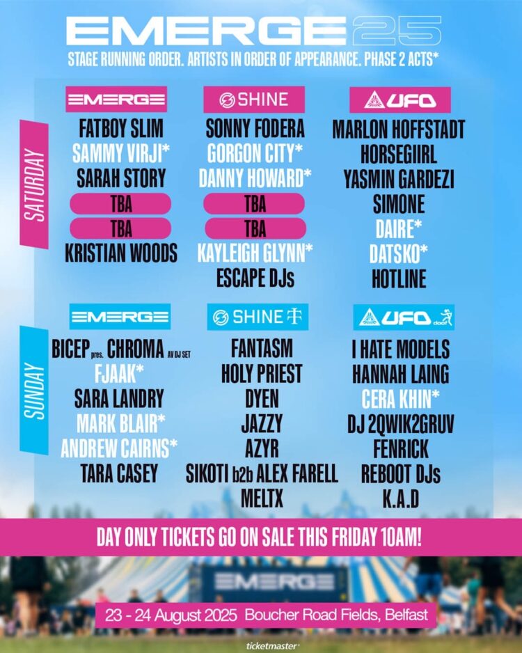 EMERGE MUSIC FESTIVAL 2025 ANNOUNCES STAGE BREAKDOWN & DAY TICKETS – R ...